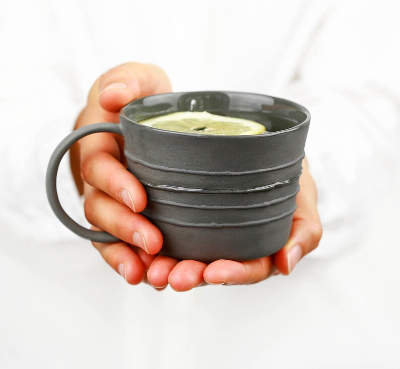 Black Matte Porcelain Mug. Handmade Ceramic Tea Mug. Porcelain - Etsy