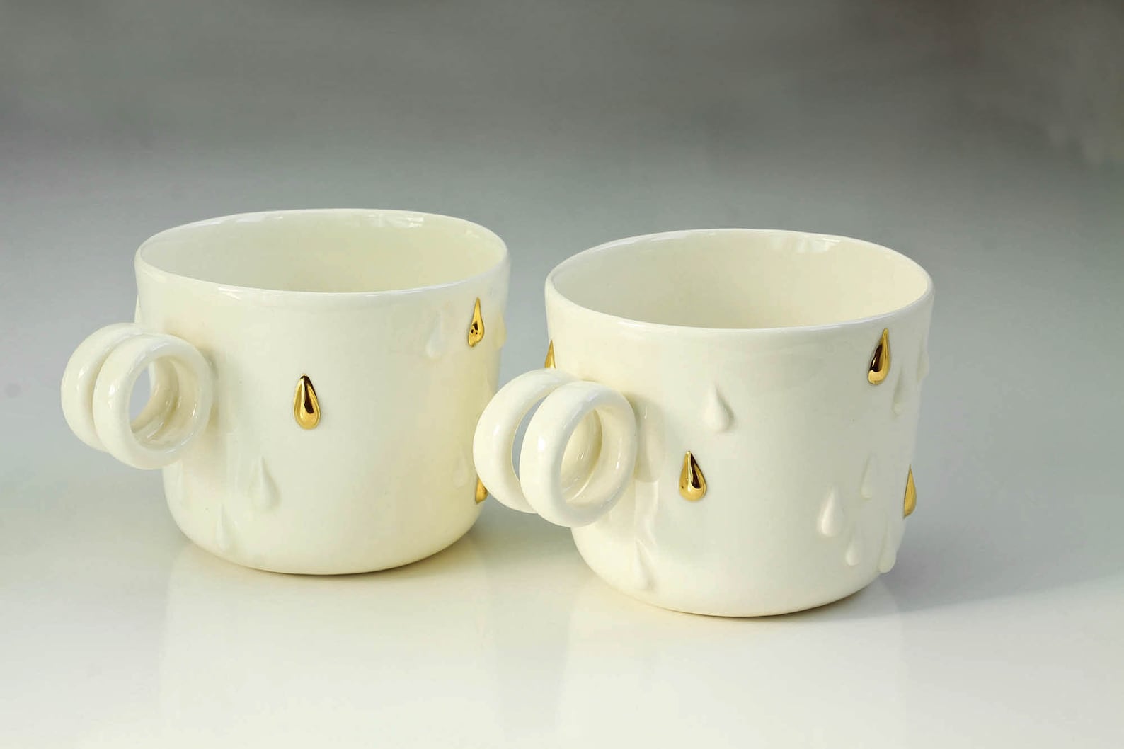 Handmade Ceramic Coffee Mug.porcelain Tea Mug. Raining Relief Romantic ...