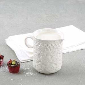 Porcelain Milk Creamer. Tableware Design. Romantic Ceramic Milk Pot ...