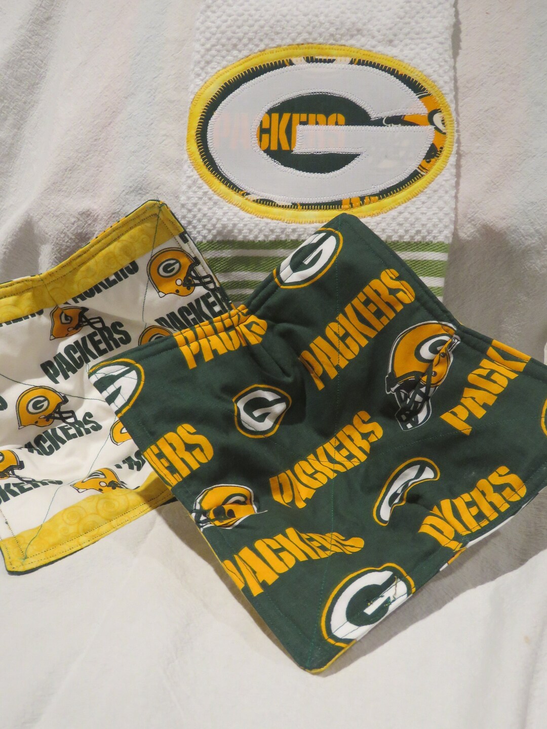 Green Bay Packer Party Pack - Towel & 2 Bowl Kozee's - Etsy