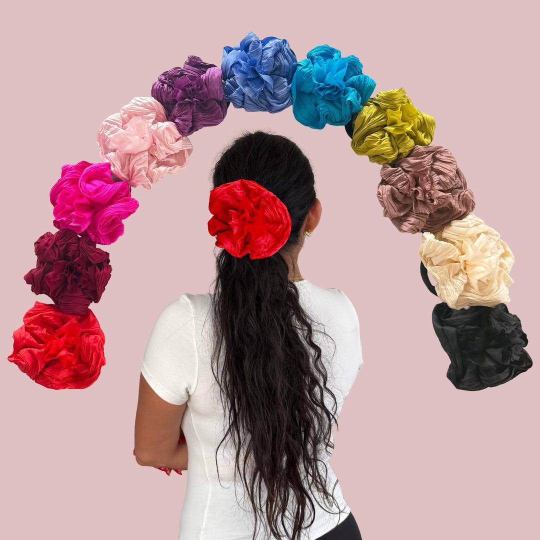 Handmade Silk Hair Flower Ponytail Holder - Etsy