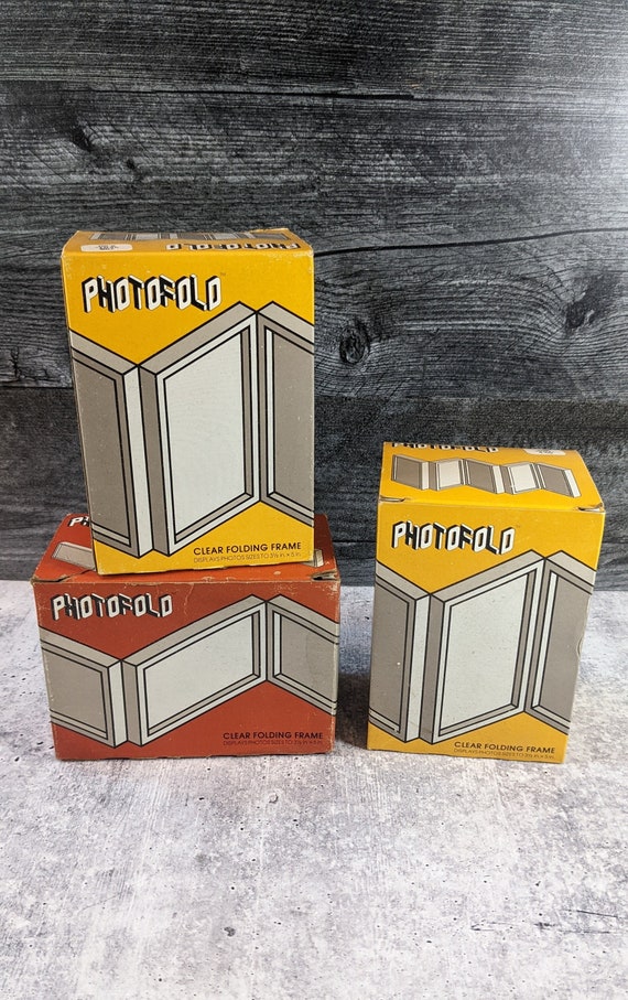 Vintage MCM Plastic Photofold Desktop Picture Frames Clear - Etsy