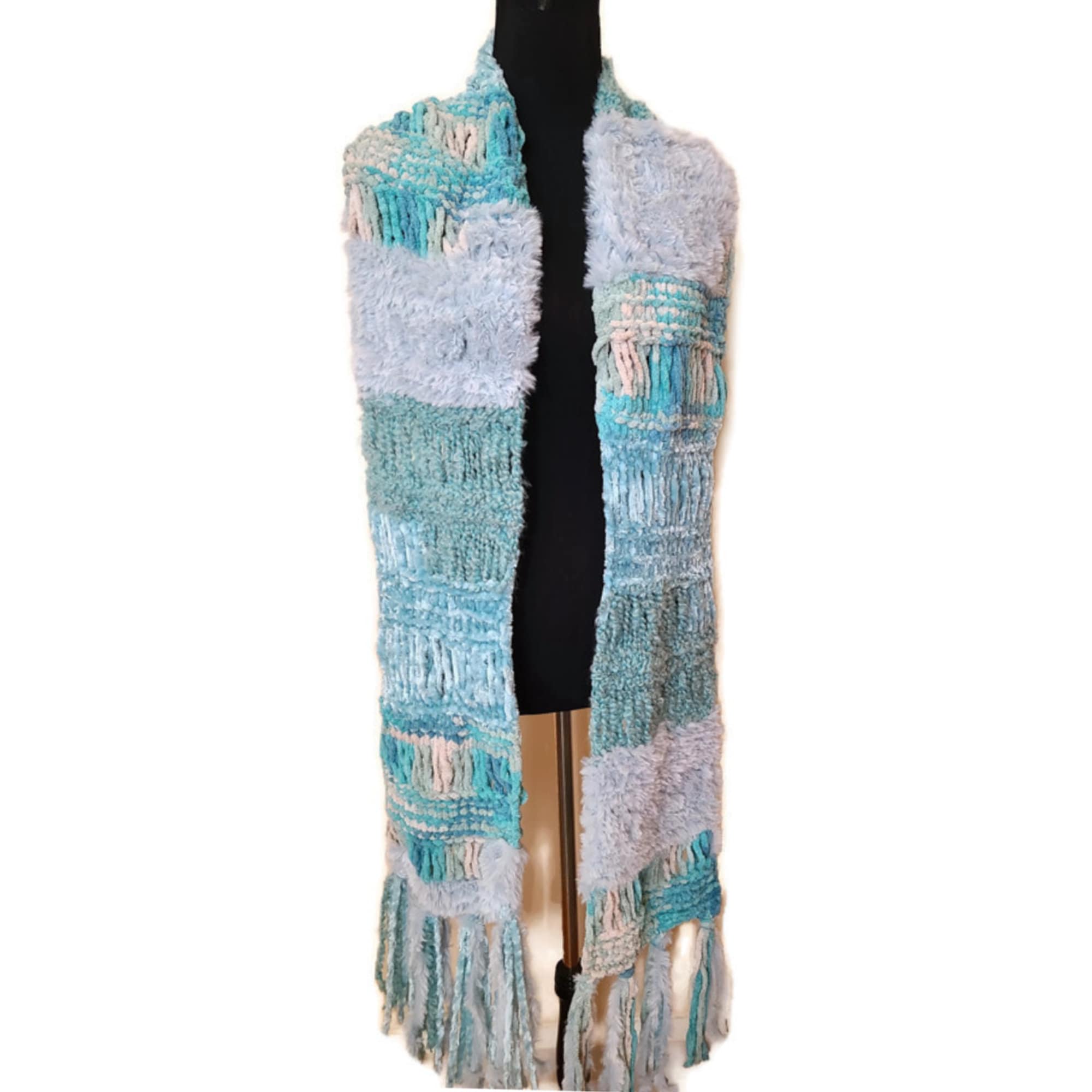 Blue Scarf Winter Scarf Colorful Scarf Long Scarf Soft | Etsy