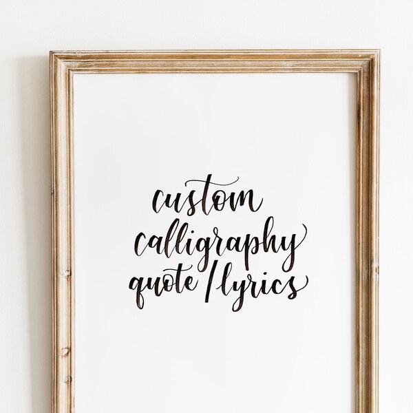 Calligraphy Quote - Etsy