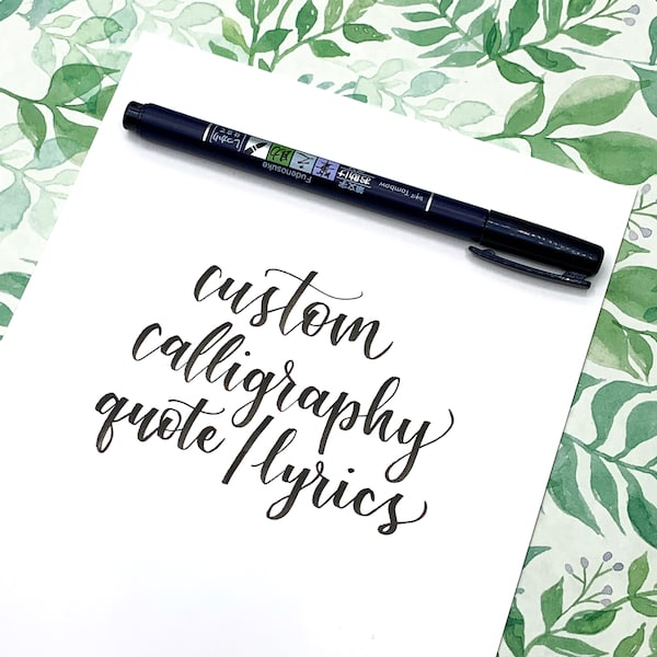 Calligraphy Quote - Etsy