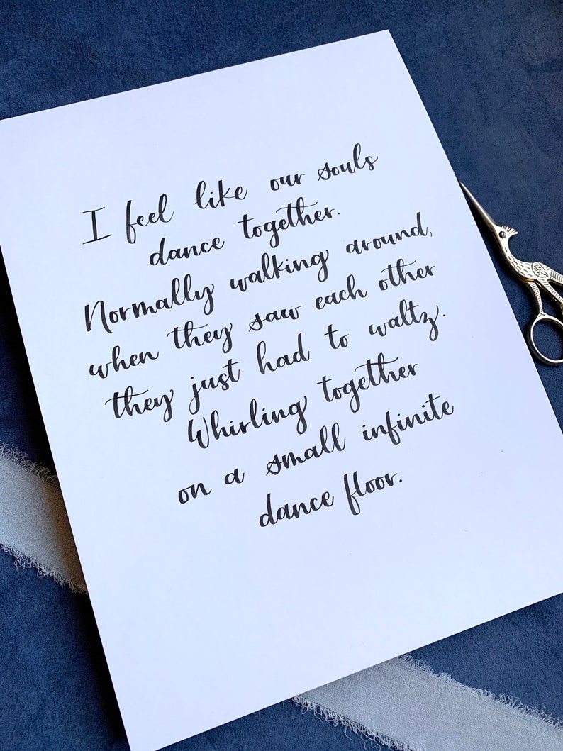 Custom Calligraphy Quote Art Custom Calligraphy Lyrics - Etsy Canada