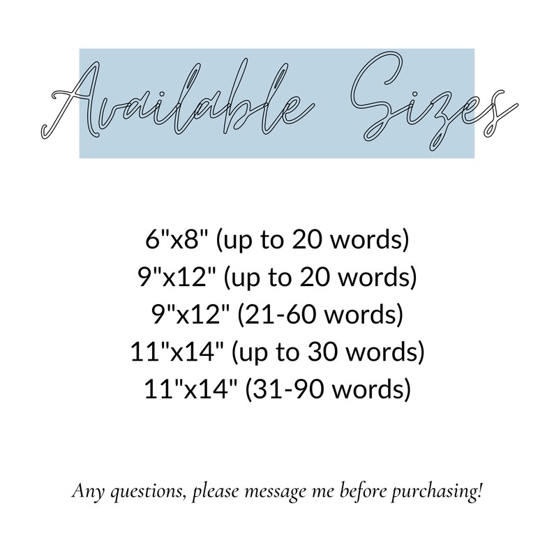 Custom Calligraphy Quote Art Custom Calligraphy Lyrics | Etsy Canada