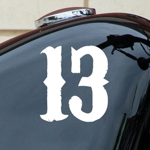 Motorcycle Vintage Gas Tank and Fender Inverted Racing Number - Etsy