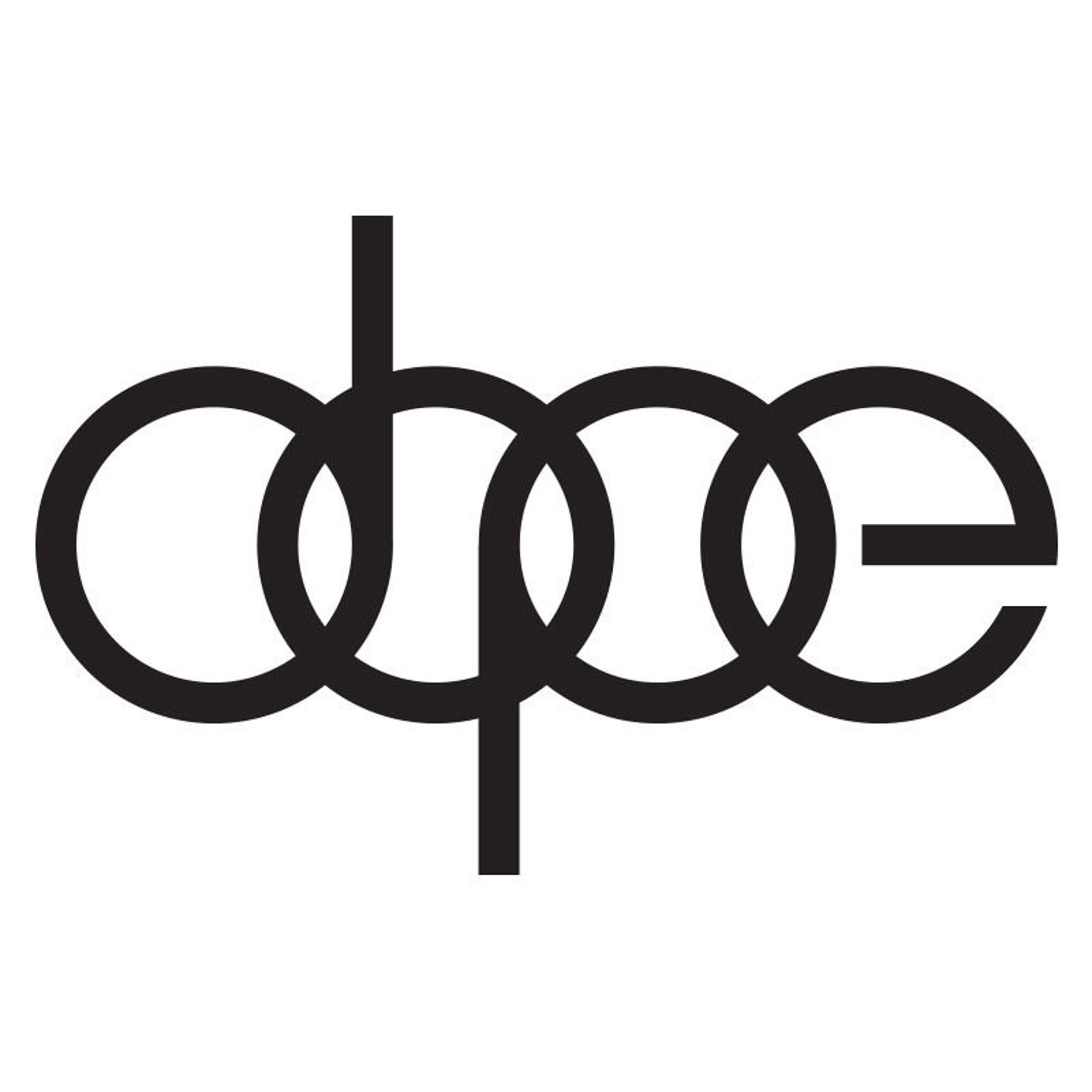 6.5" DOPE Emblem Vinyl Decal Stickers Audi Style A4 A5 A6 Q5 Q7 R8 RS ...