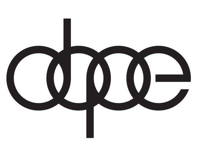 6.5 DOPE Emblem Vinyl Decal Stickers Audi Style A4 A5 A6 - Etsy