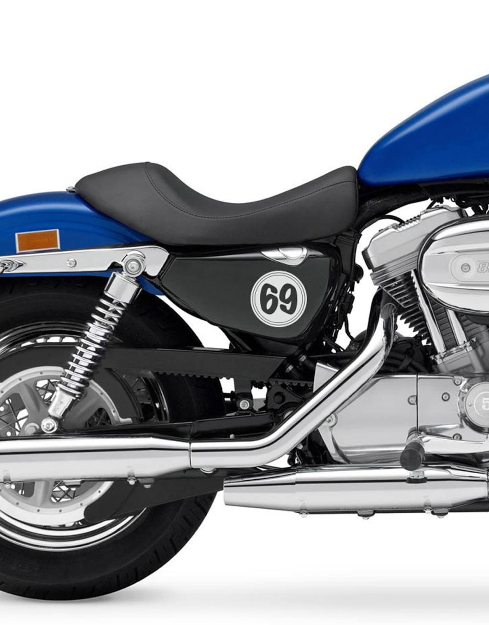 Custom Motorcycle Tank Number Decal, Cafe Racer, Bobber Style - Etsy