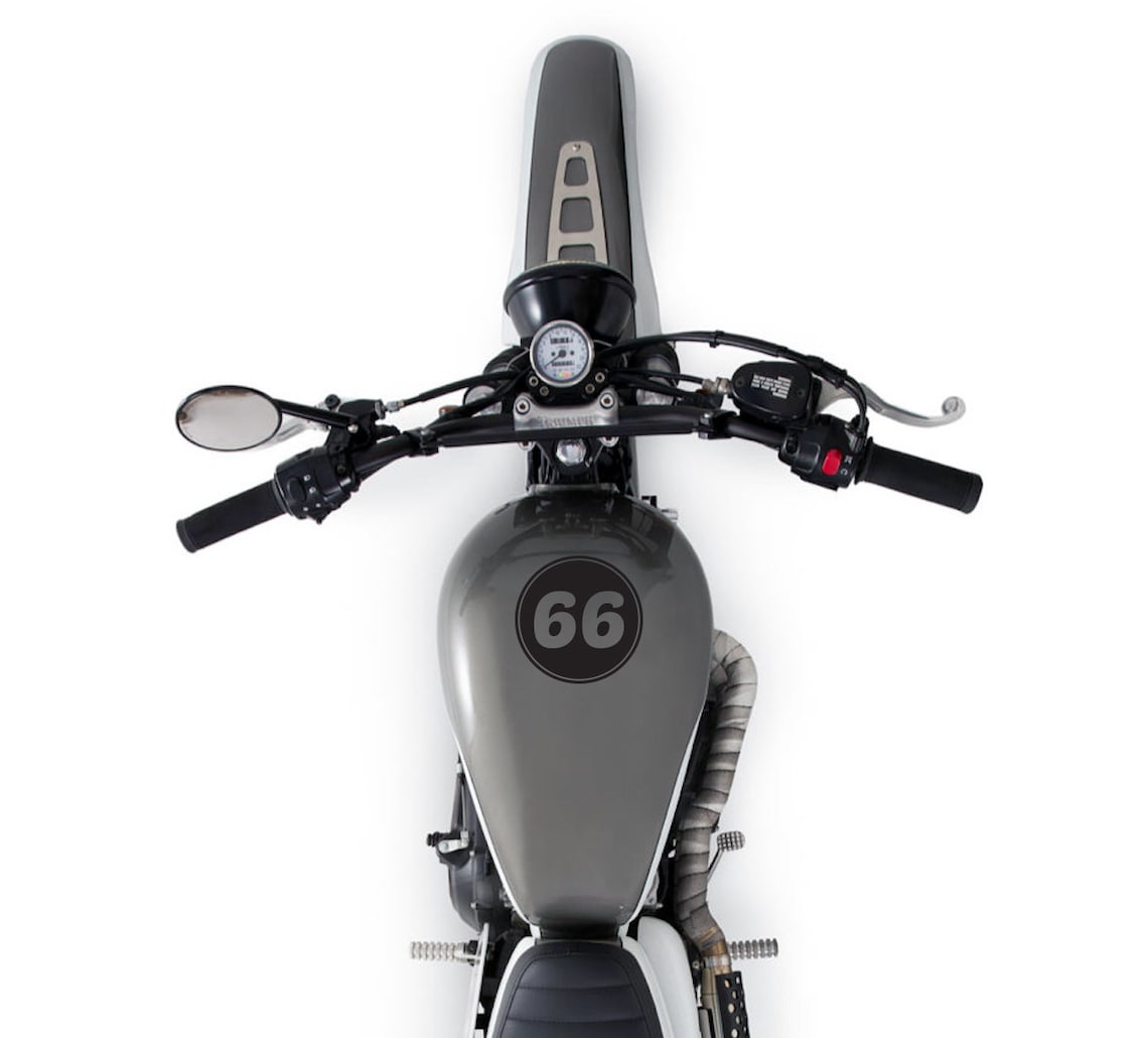 Custom Made Motorcycle Tank Number Decal Sticker Cafe Racer - Etsy