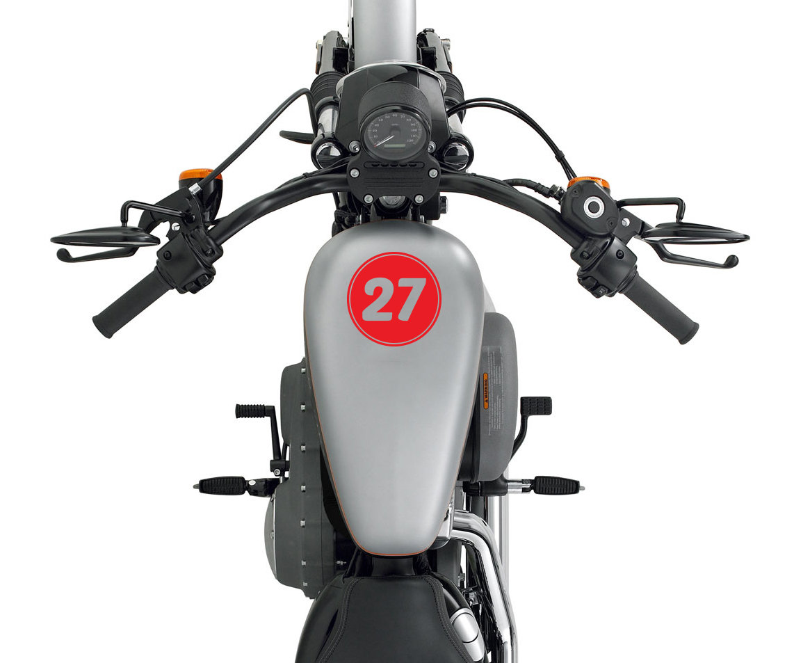 Custom Made Motorcycle Tank Number Decal Sticker Cafe Racer - Etsy