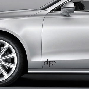 6.5" DOPE Emblem Vinyl Decal Stickers Audi Style A4 A5 A6 Q5 Q7 R8 RS ...