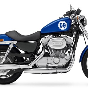 Custom Motorcycle Tank Number Decal, Cafe Racer, Bobber Style - Etsy