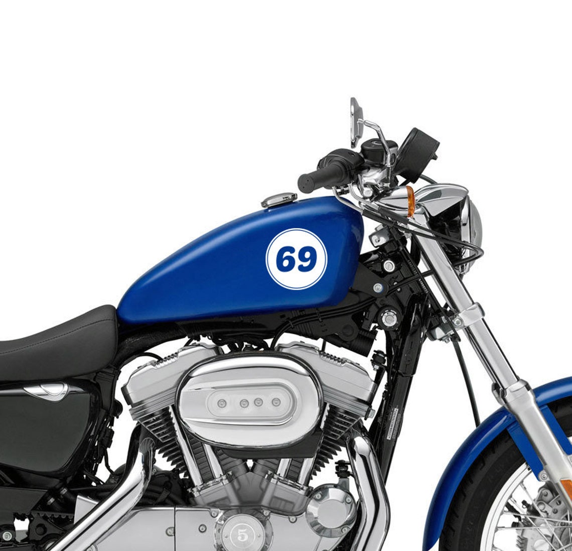 Custom Made Motorcycle Tank Number Decal Sticker Cafe Racer - Etsy