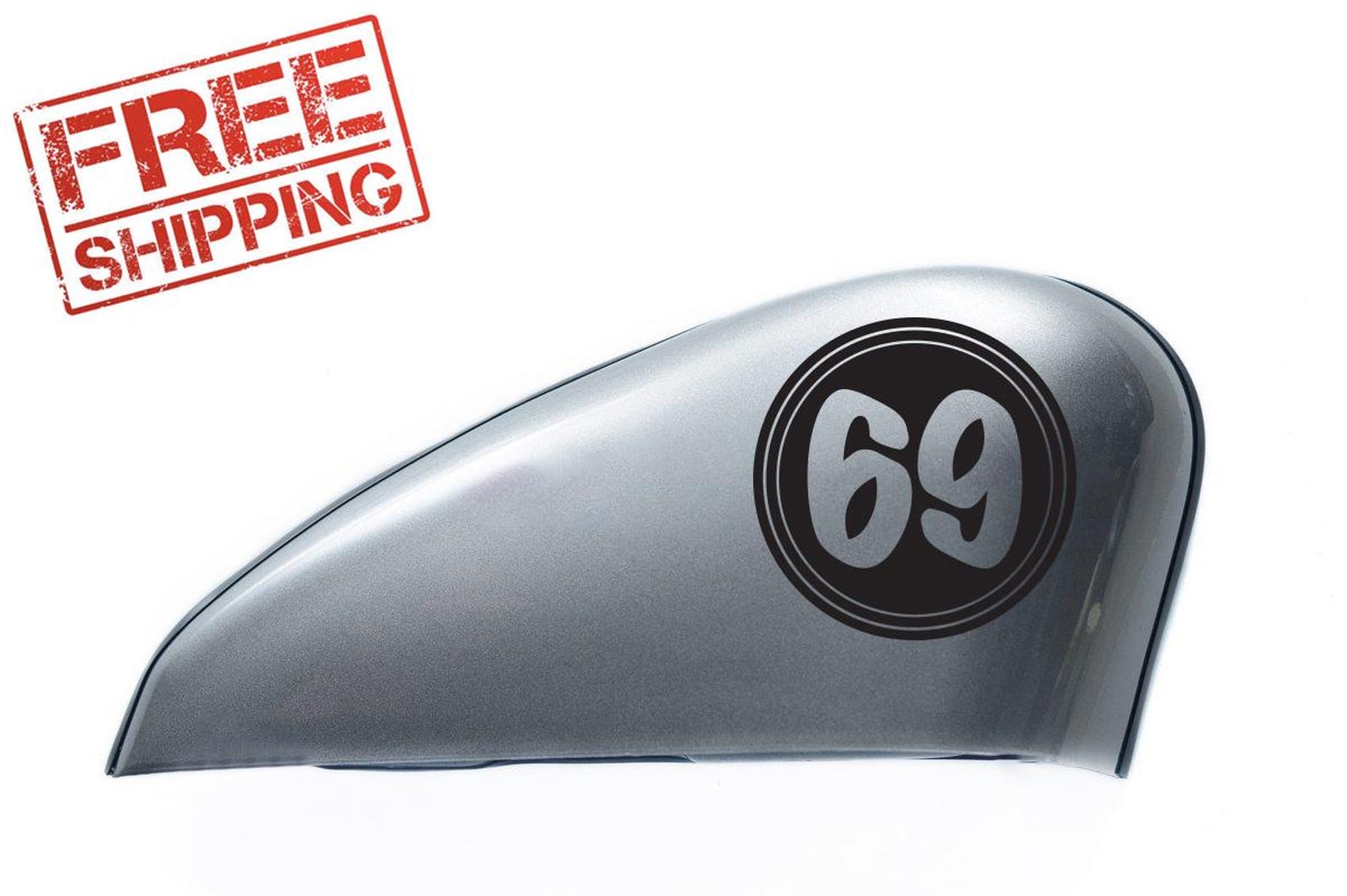Custom Motorcycle Tank Number Decal, Cafe Racer, Bobber Style - Etsy