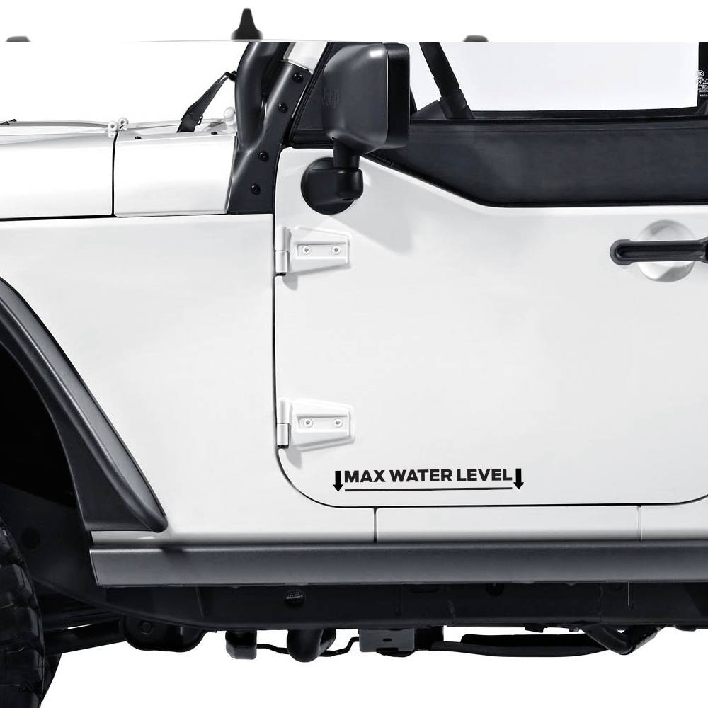 Max Water Level Funny Decals Stickers for Jeep Wrangler, off Road ...