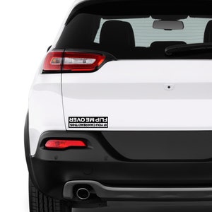 9" If You Can Read This Flip Me Over Funny Vinyl Bumper Sticker for All ...