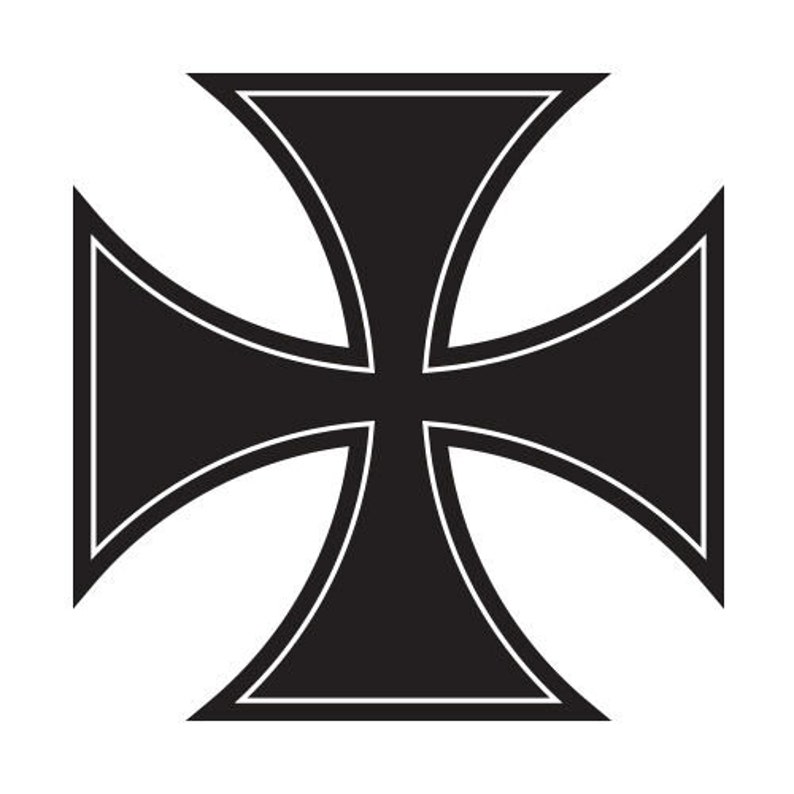 Iron Cross Motorcycle Decal, Vintage Biker Emblem - Etsy
