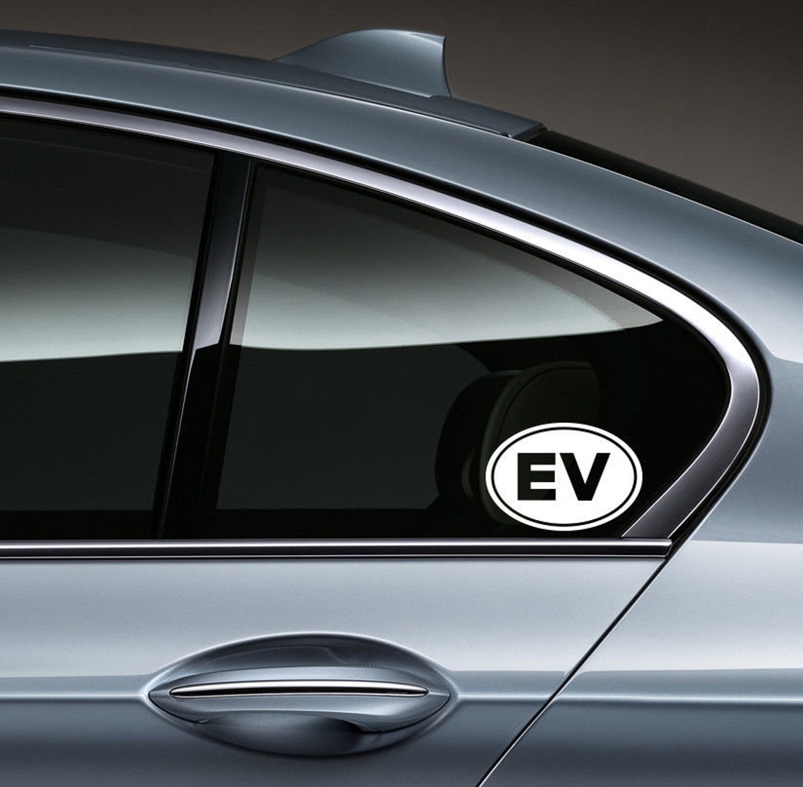 EV Electric Vehicle Euro Emblem Logo Vinyl Decal for Electric and ...