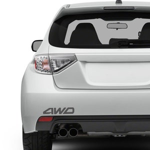 Pair (2x Decals) 4WD Logo Emblem Logo Decals Stickers for Subaru Wrx ...