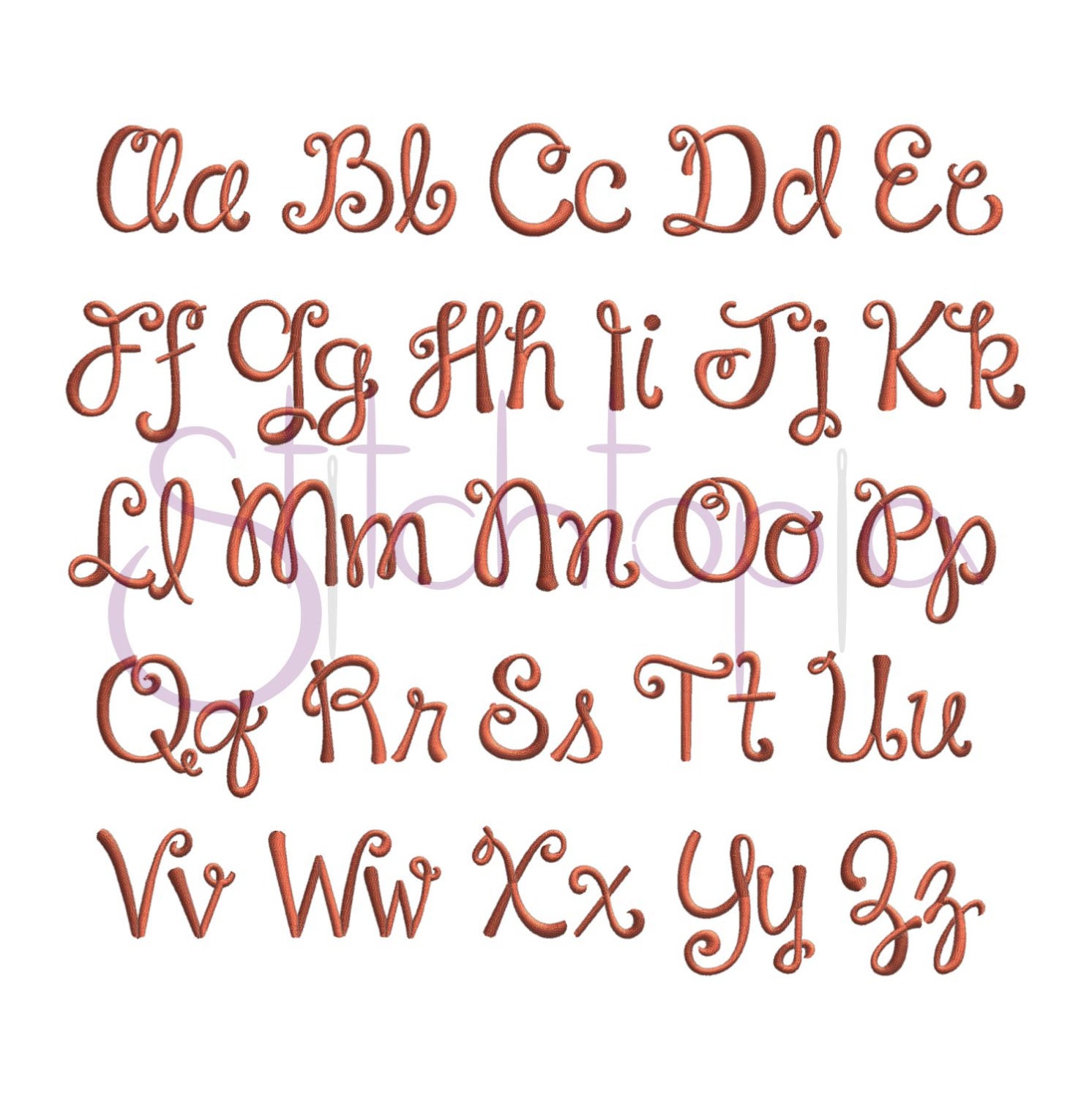 Harper Embroidery Font Set - 1" 2" 3" - Happy Day Embroidery Font ...