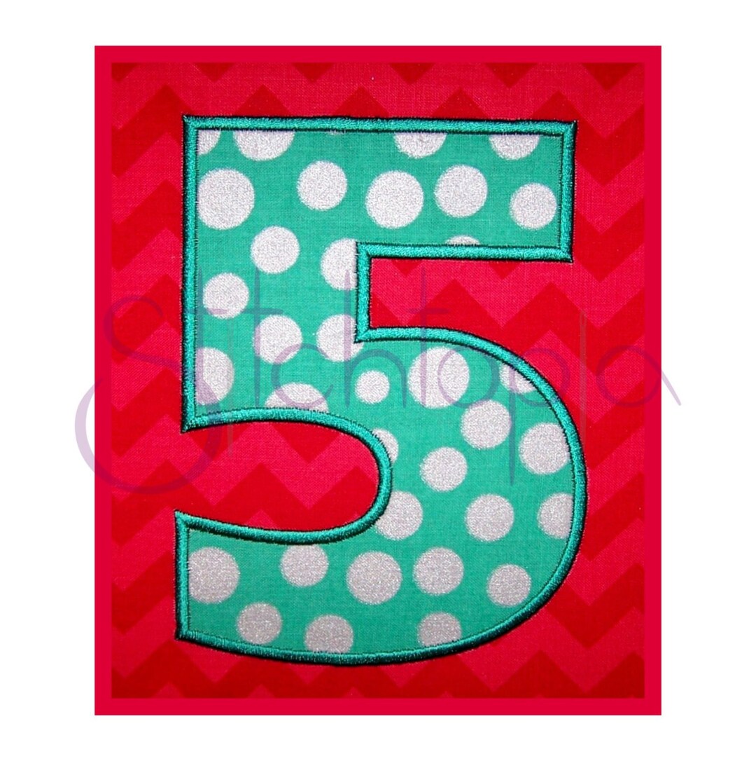 Space Applique Numbers Set 2 3 4 5 6 7 11 Formats Machine Embroidery ...