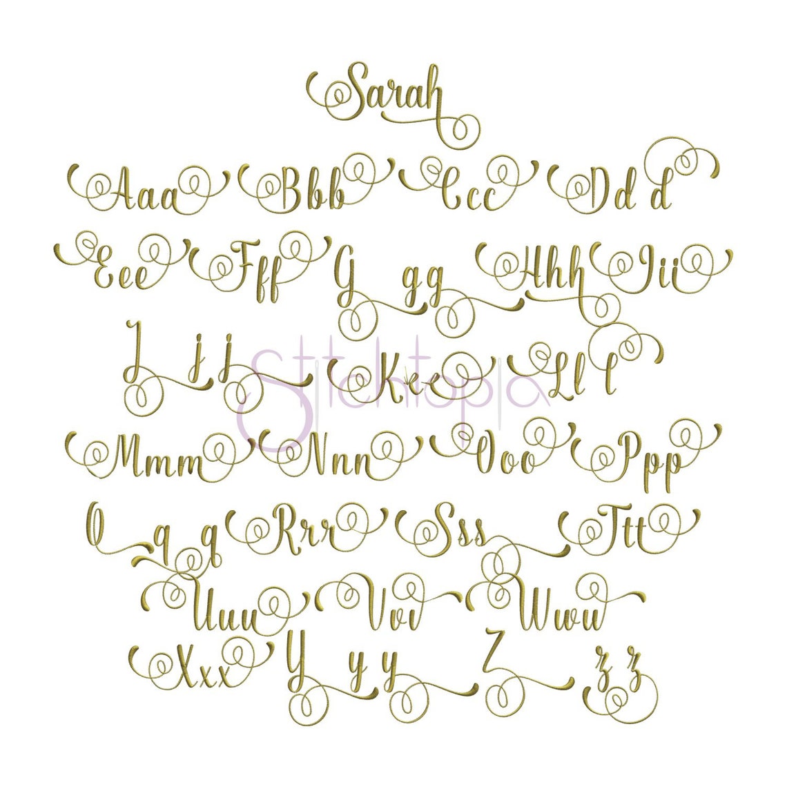 Script Embroidery Font Bundle 1 10 Embroidery FONTS | Etsy