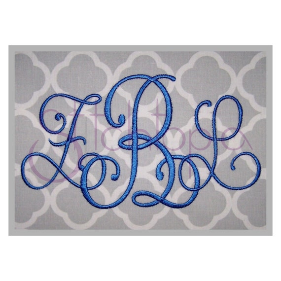 Phoebe Embroidery Monogram Set 2 3 4 - Etsy