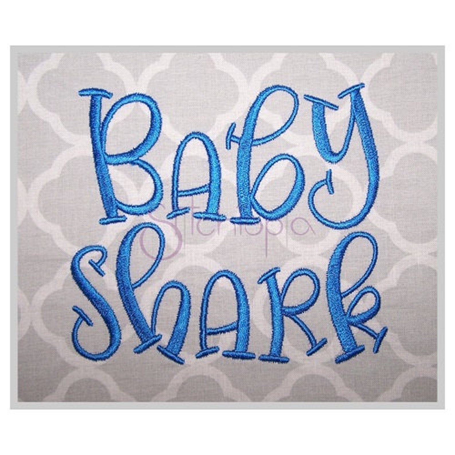 Baby Shark Embroidery Font .75 1 1.25 - Etsy