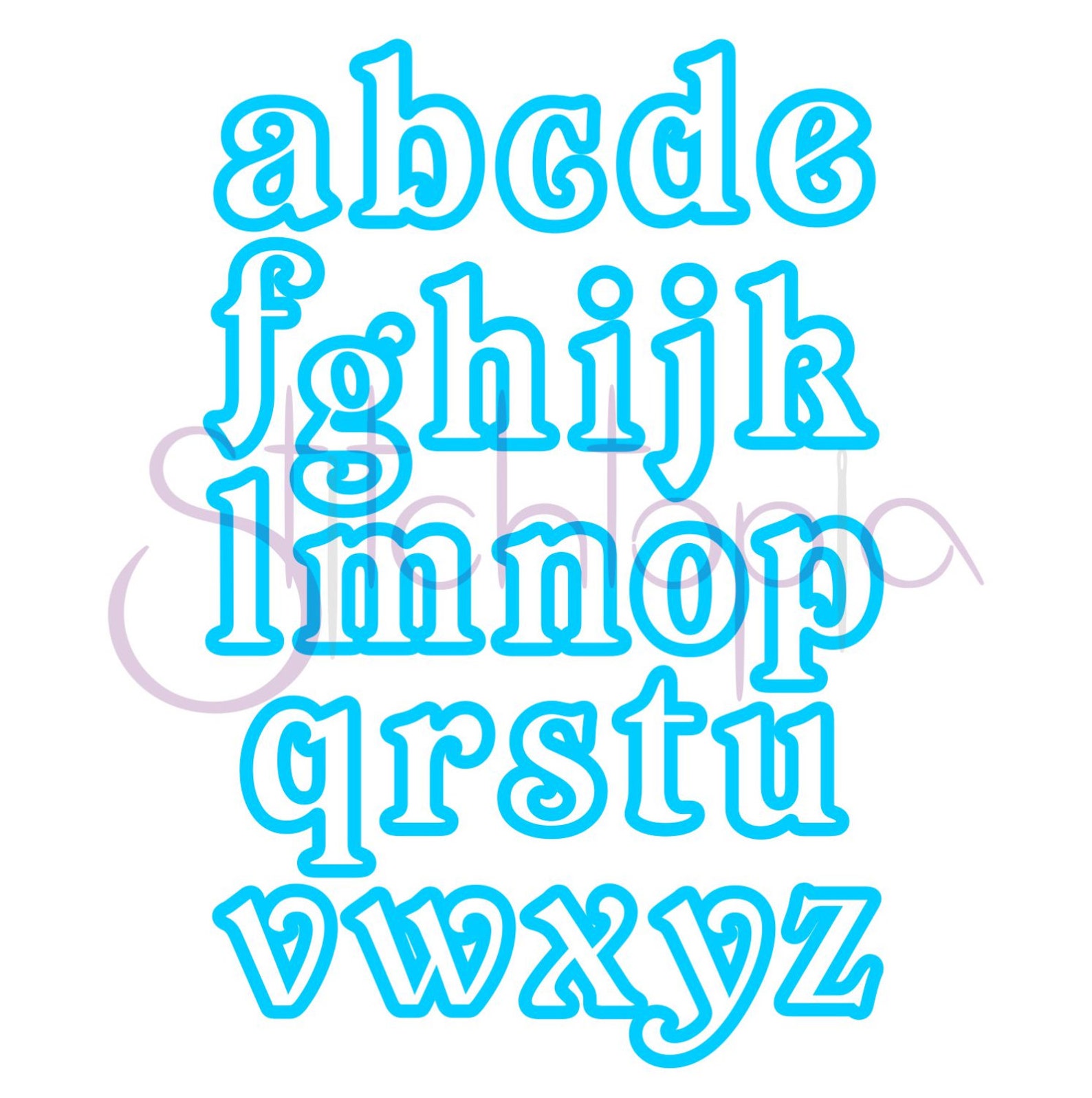 Logan Applique Monogram Set – 2" 3″ 4" - Lowercase Only - 11 Formats BX ...