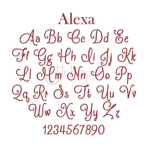 Script Embroidery Font Bundle #3 - 10 Embroidery FONTS - Formats ...