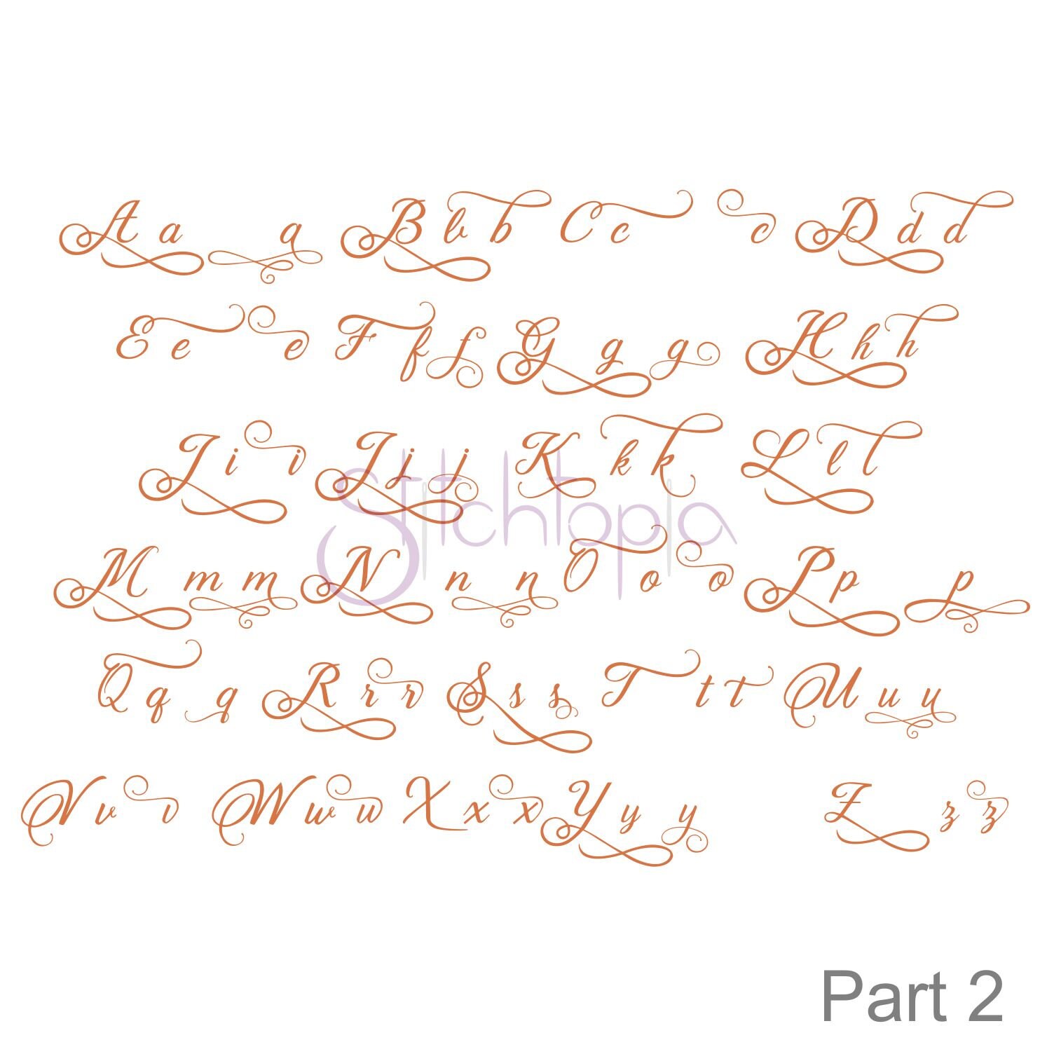 Bethany 2 Embroidery Font Set 1 1.5 2 - Etsy
