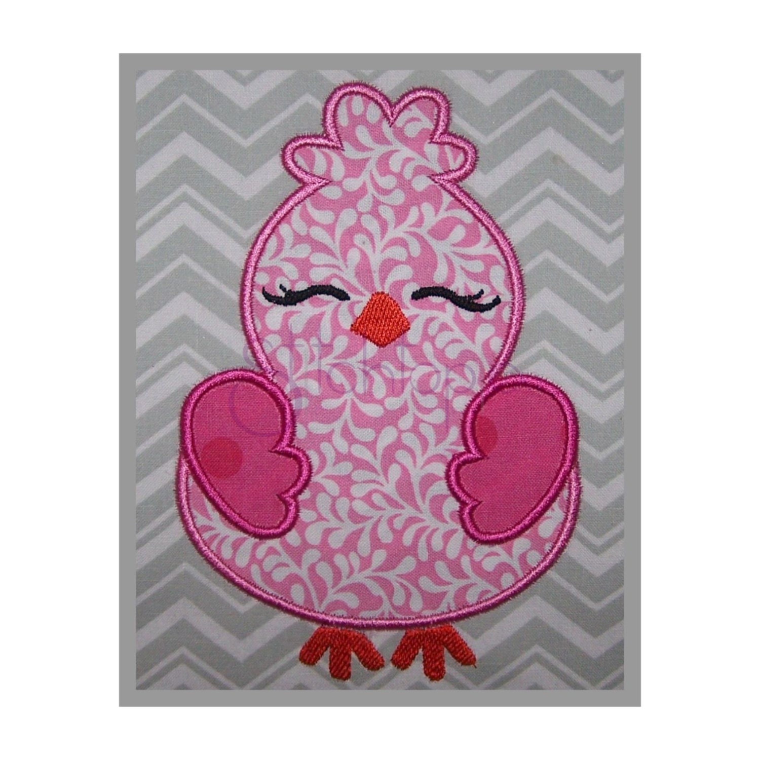 Girl Bird Applique Design 6 Sizes Digital Machine Filled | Etsy