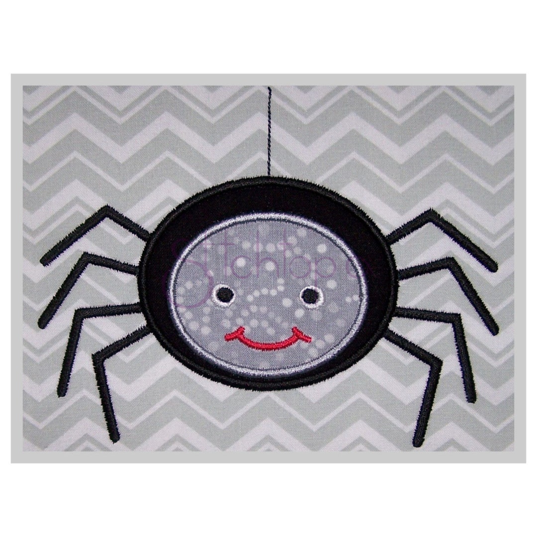 Halloween Spider Applique Design- 6 Sizes 10 Formats PES DST EXP ...