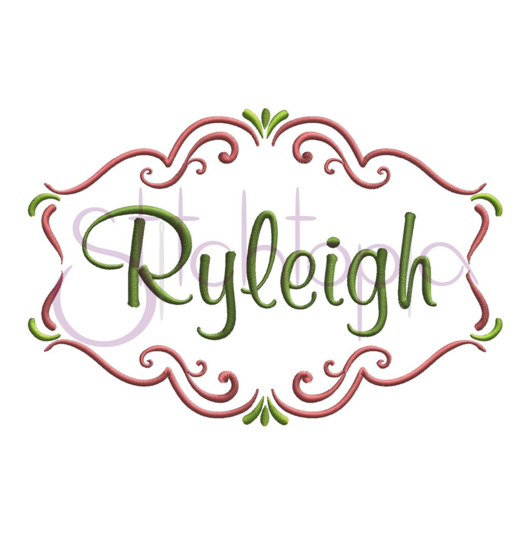 Swirly Scroll Embroidery Frame - 9 Sizes 10 Formats PES DST VIP Digital ...