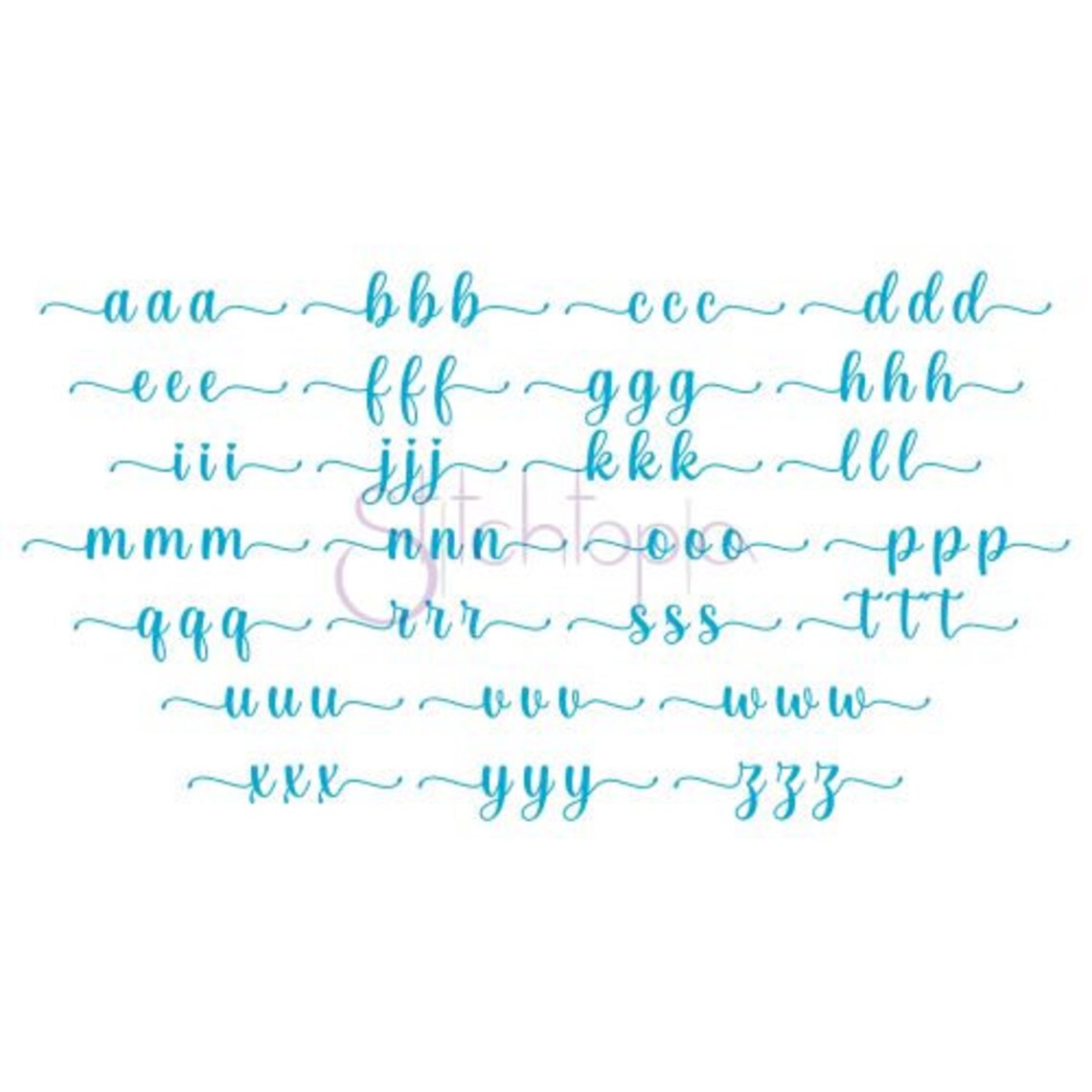 Love Bug #2 Embroidery Font .75" 1" 1.25" 1.5" 2" Formats Bx Dst Exp ...