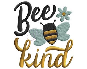 Bee Kind Machine Embroidery Design - Etsy