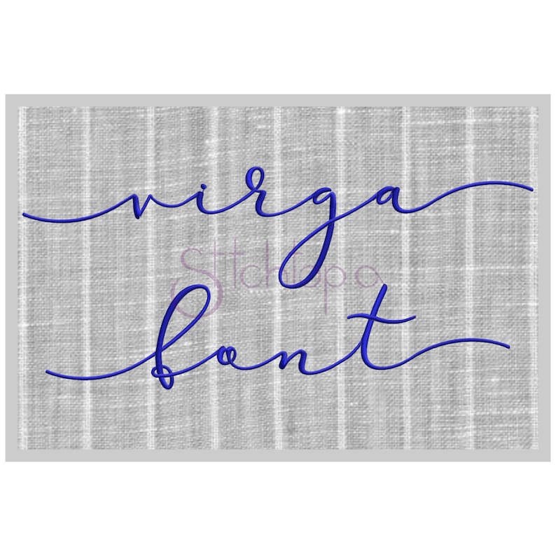 Virga #2 Embroidery Font - 1" 1.5" 2" 2.5" 3" Formats Bx Dst Exp Hus ...