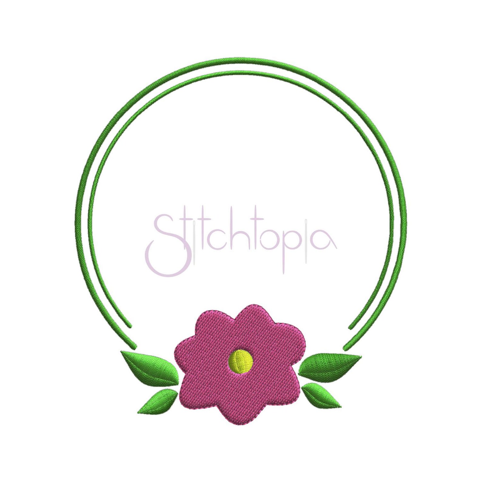 Round Flower Embroidery Frame 7 Sizes 10 Formats PES DST VP3 | Etsy