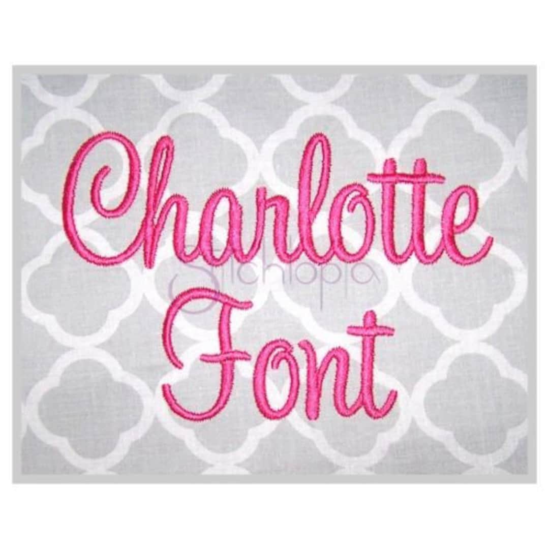 Charlotte Embroidery Font Set 1 1.5 2 2.5 3 Sweetheart Machine ...