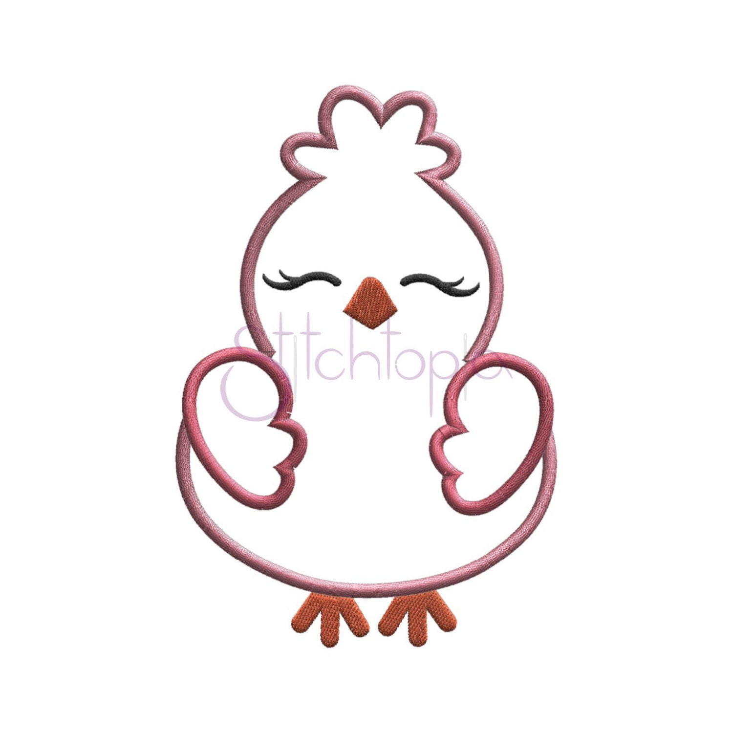 Girl Bird Applique Design 6 Sizes Digital Machine Filled | Etsy