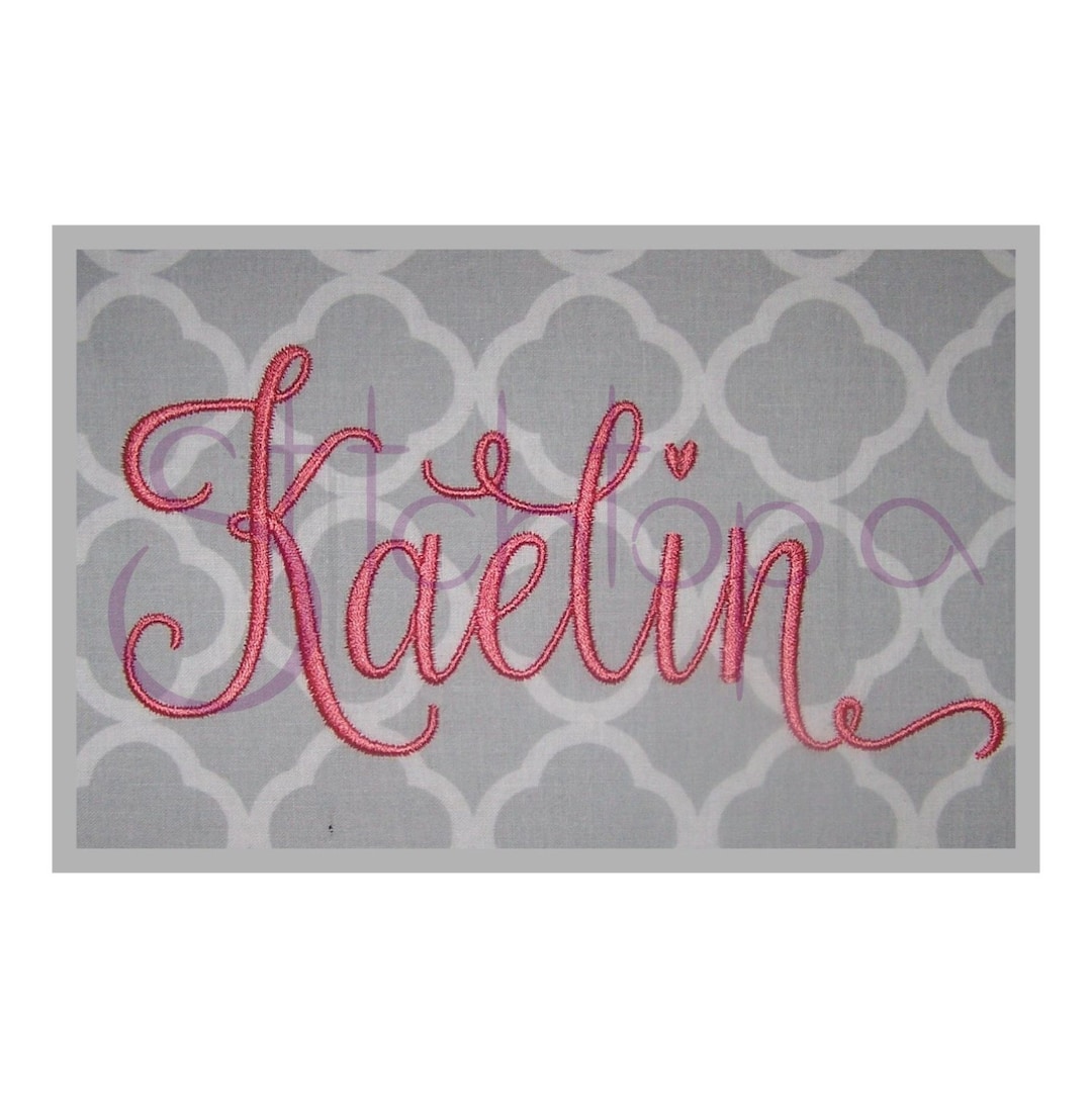 Kaelin 1 Embroidery Font Set - 1", 2", 3" - Machine Embroidery Fonts ...