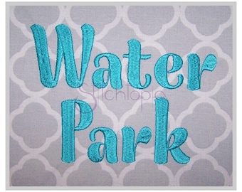 Water Park Font Pes - Etsy