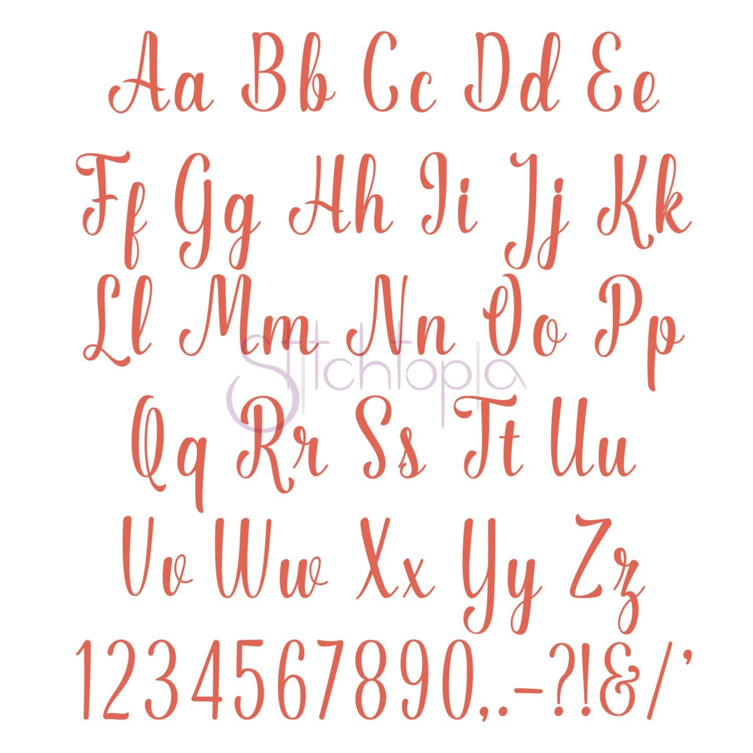 Sarah Embroidery Font #1 - 3.5" 4" 5" 6" 7" - 11 Formats Large Machine ...