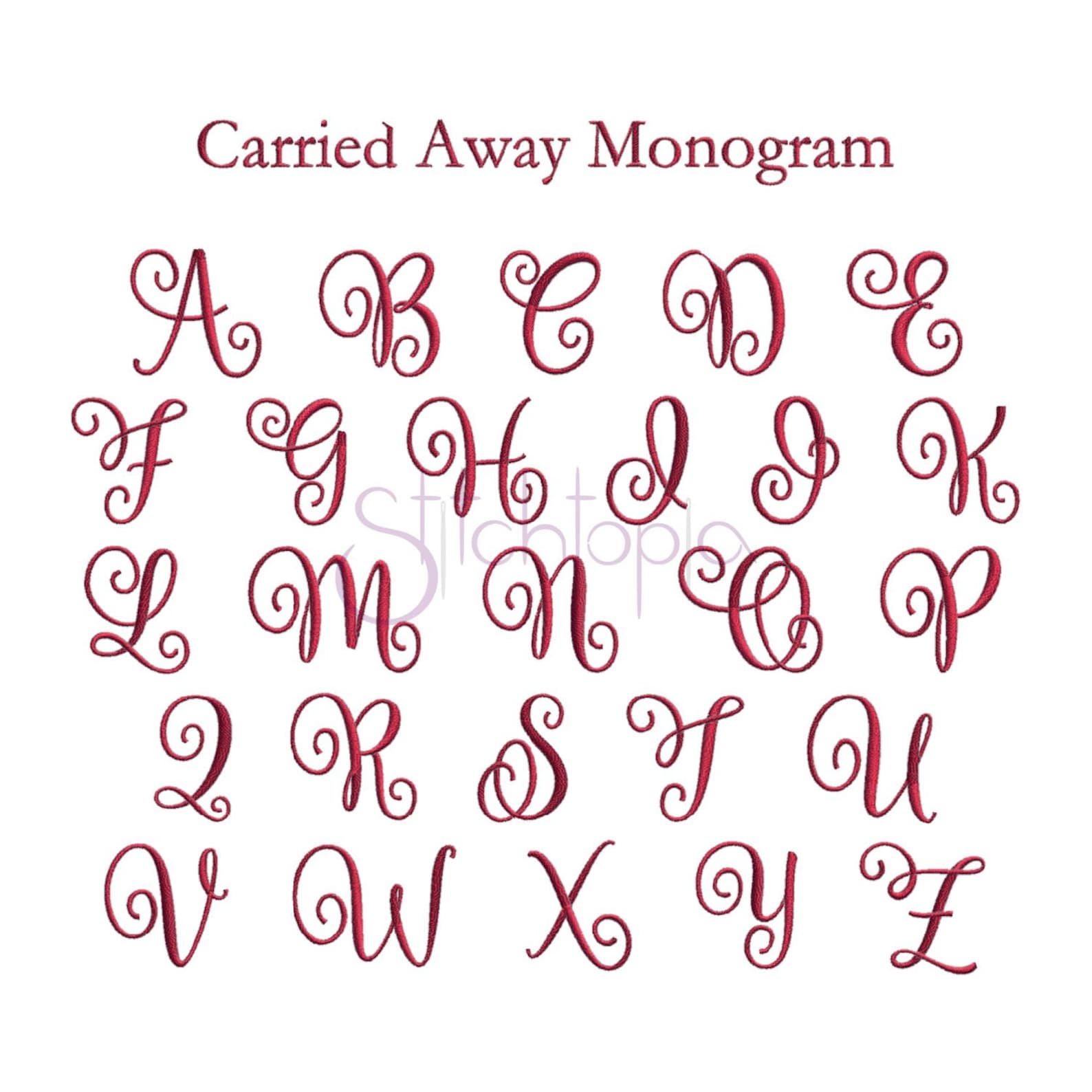 EMBROIDERY Monogram Font Bundle 10 Machine Embroidery - Etsy
