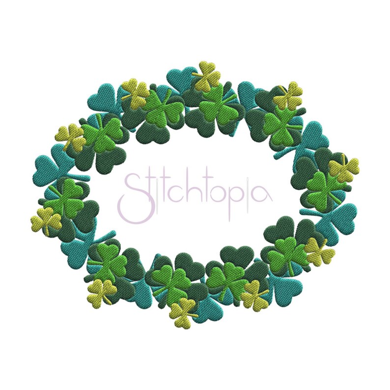 St. Patricks Day Shamrock Embroidery Frame Oval 10 Sizes 10 | Etsy