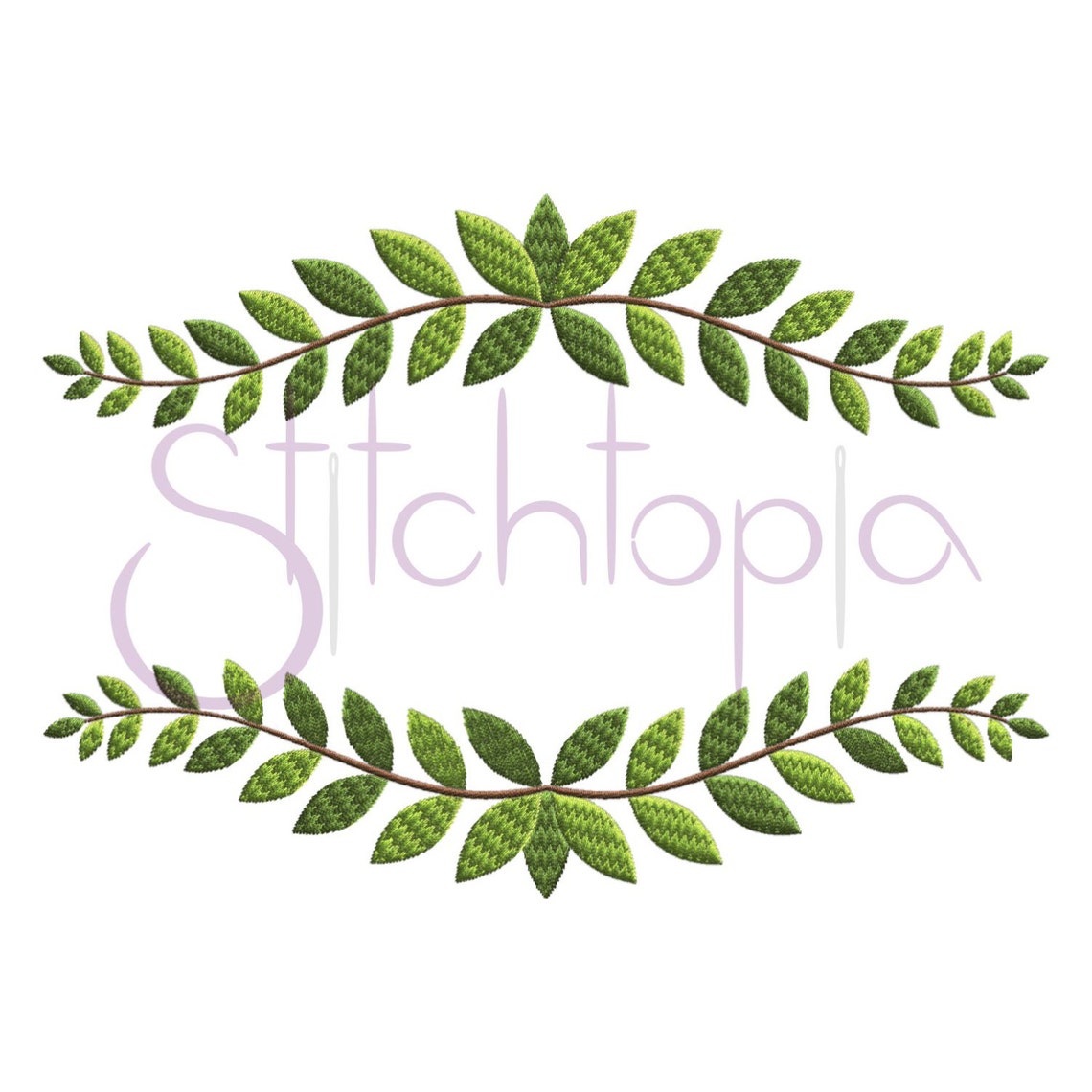 Leaves & Branches Garland Embroidery Frame 9 Sizes 10 Formats PES DST ...