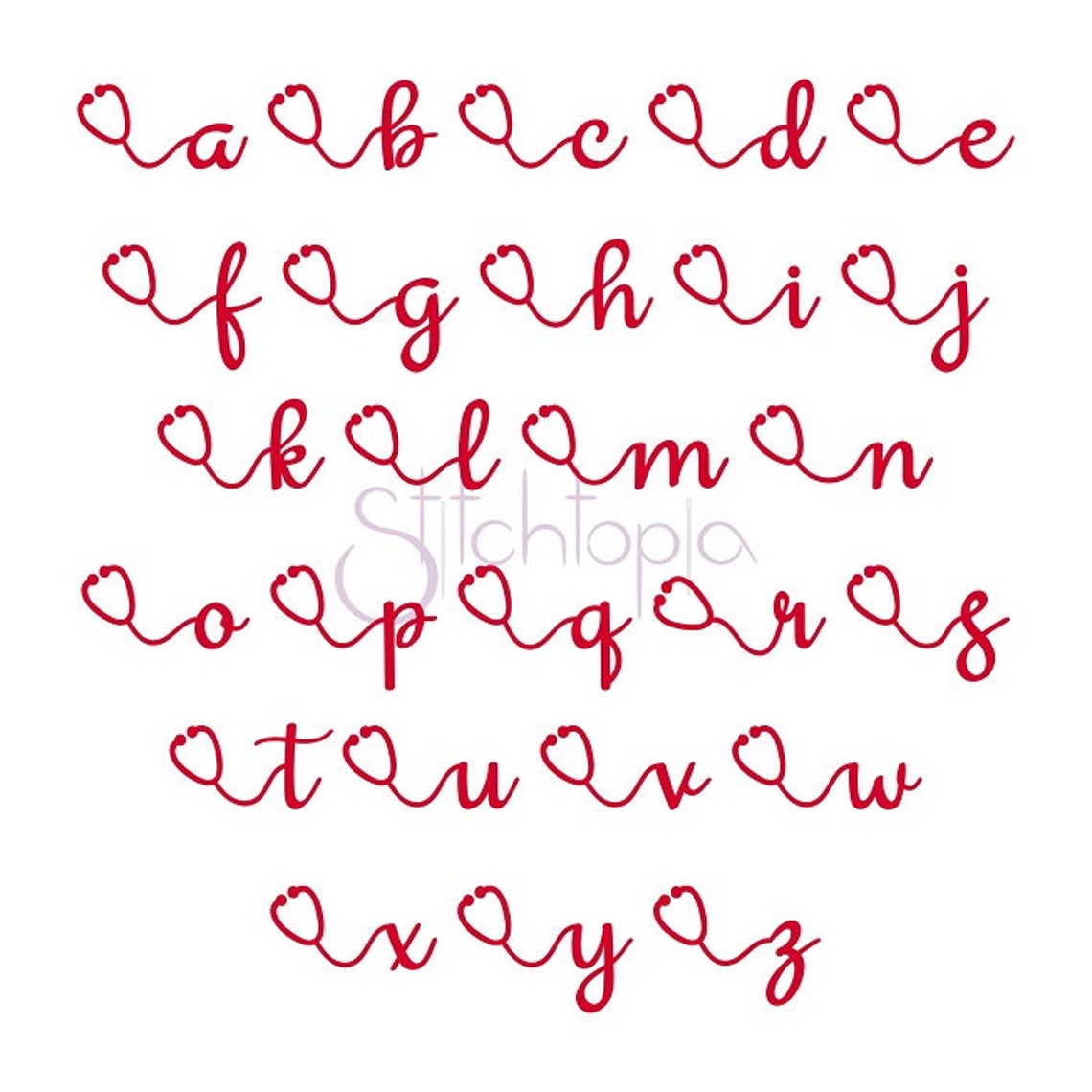 Nursing #1-3 Embroidery Font Bundle 1" 1.25" 1.5" 2" 2.5" Formats: Bx ...